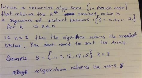 Solved Write A Recursive Algorithm In Pseudo Code That