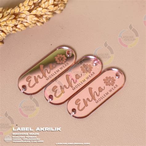 Jual Label Akrilik Akrilik Custom Label Hijab Label Gamis Label Custom Shopee Indonesia