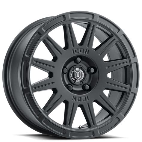 17 Icon Alloys Wheels Ricochet Satin Black Crossover Rims Ic041 2