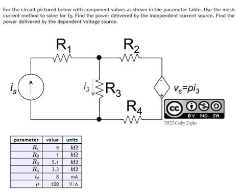 Solved For The Circuit Pictured Below With Component Values Chegg