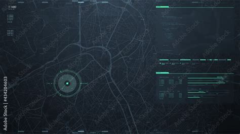 futuristic security spy program interface dynamic modern hud gps