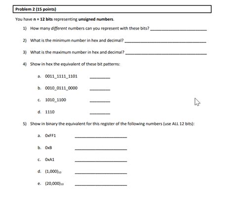 Solved You Have N Bits Representing Unsigned Numbers Chegg