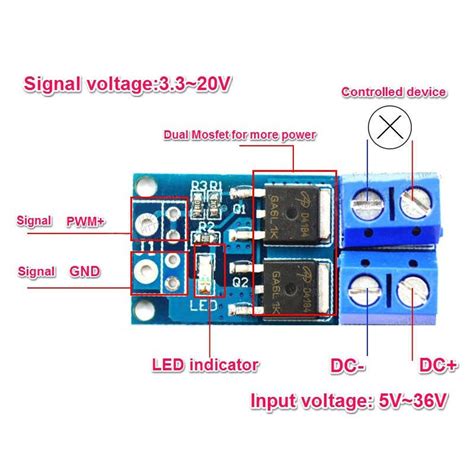 High Power Mosfet Drive Module Pwm Control Aod4184a