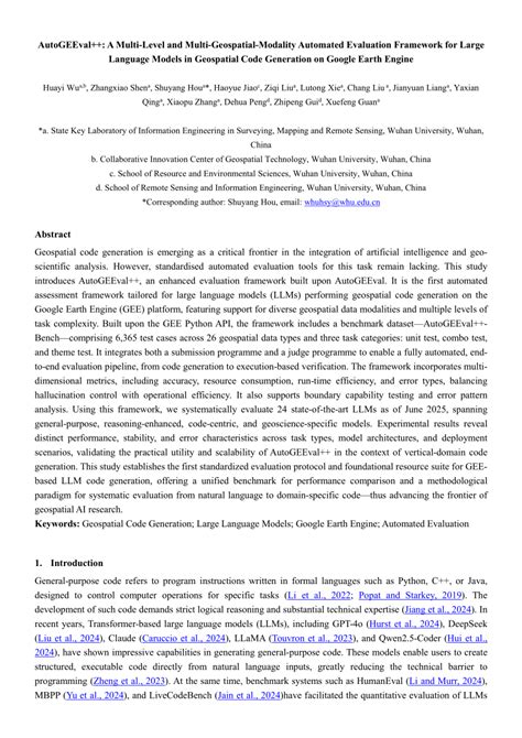 Pdf Autogeeval A Multi Level And Multi Geospatial Modality