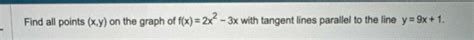 solved find all points x y ﻿on the graph of f x 2x2 3x
