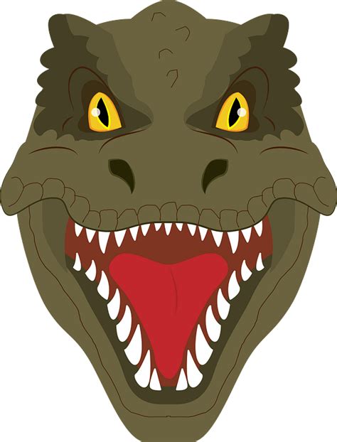 T Rex Face Free Vector Clipart Images On