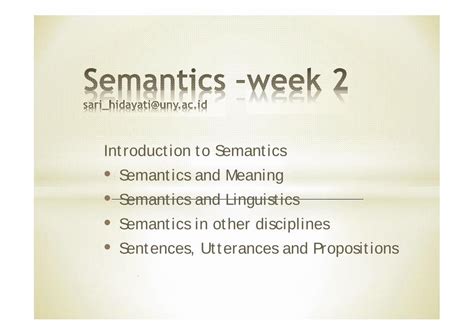 Pdf Introduction To Semantics Semantics And Meaning Semantics And Linguistics Semantics