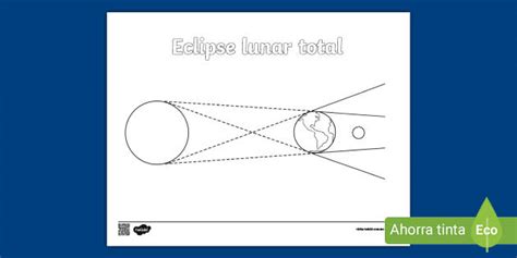 Hoja Para Colorear Eclipse Lunar