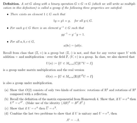Solved A Set G Along With A Binary Operation G Times G Chegg