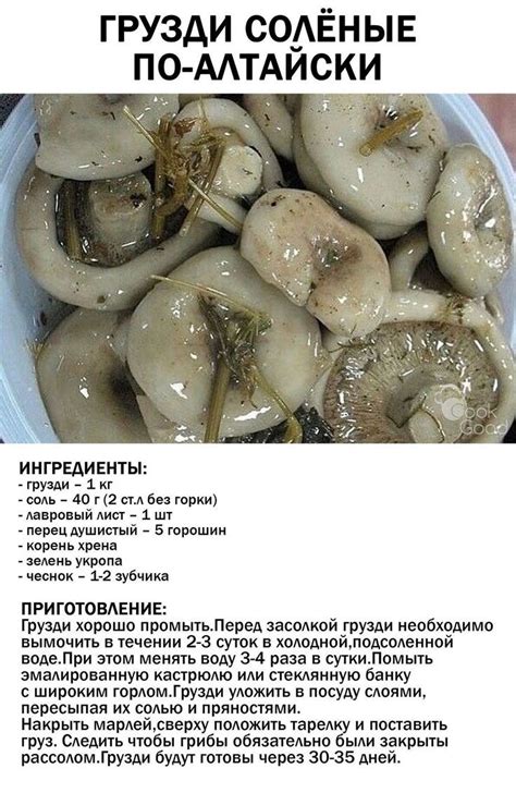 Грузди соленые по-алтайски | Cooking recipes, Stuffed mushrooms, Cooking