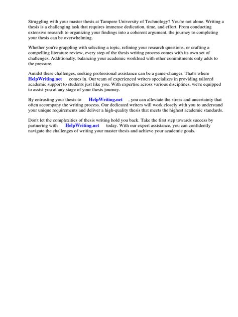 Master Thesis Tampere University Of Technology Download Free Pdf