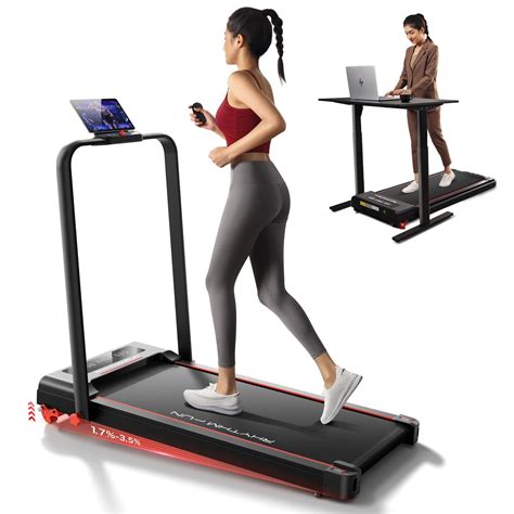 RHYTHM FUN Treadmill With Incline Walking Pad Treadmill With Handle Bar Lbs Foldable