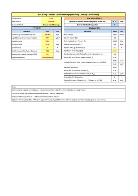 Psv Sizing Api Based Pdf Physics Science