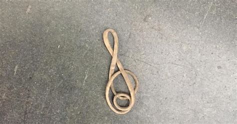 I Dropped An Elastic On The Ground And It Looks Like A G Treble Clef