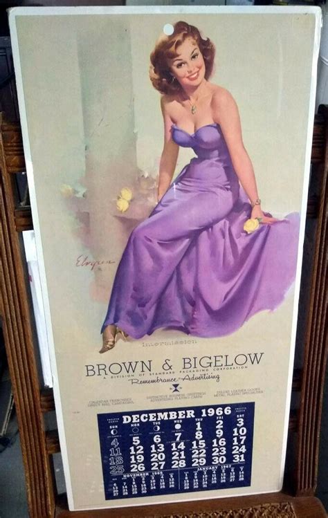 Original Gil Elvgren 1966 Glamor Pinup Calendar Brown And Bigelow 11