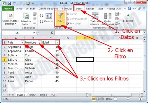 Filtrar Datos En Columnas De Excel El Codigo Fuente