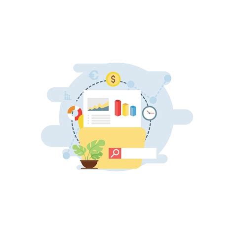 Premium Vector There Is The Folder Of Graph Chart And Presentation