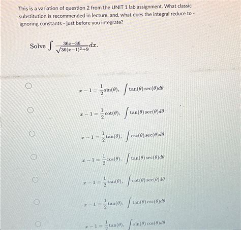 Solved This Is A Variation Of Question 2 From The UNIT 1 Chegg Com