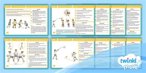 Netball Skills Teaching Card Pack Move PE Twinkl