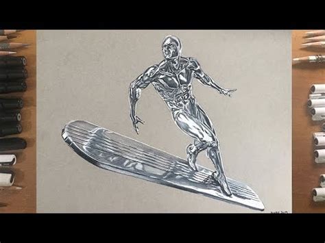 Realistic Drawing Of The Silver Surfer Timelapsed Youtube