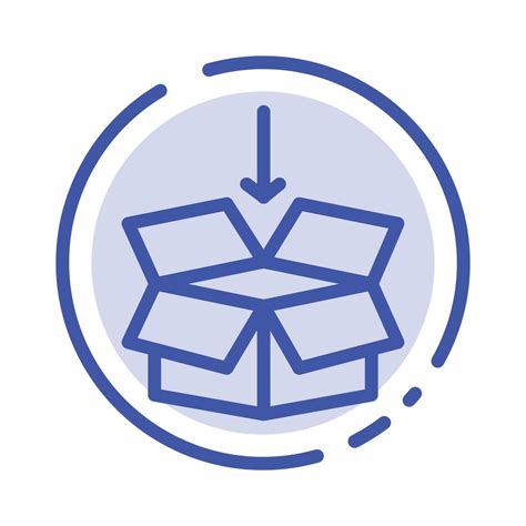 Box Arrow Shipping Education Blue Dotted Line Line Icon 13552903 Vector