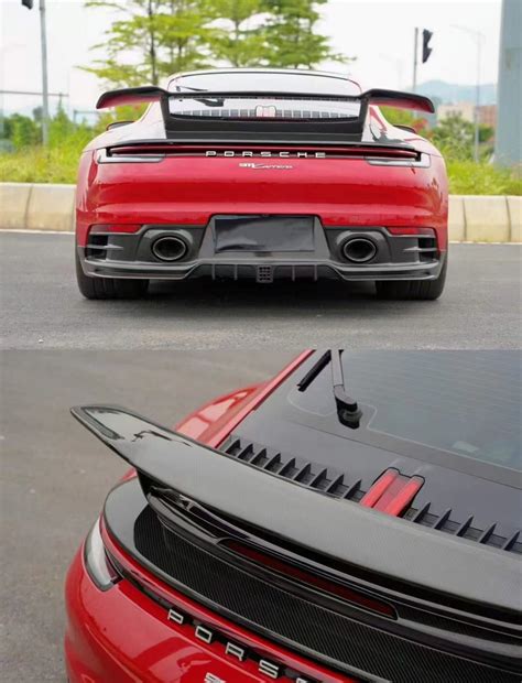 Sport Design Style Carbon Fiber Rear Wing Spoiler For The Porsche 911