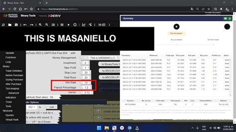 Higher Lower Masaniello Rsi Aroon Binary Deriv Bot Free 24 Youtube