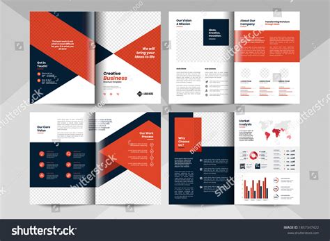 Creative Business Brochure Layout Template Corporate Stock Vector Royalty Free 1857347422