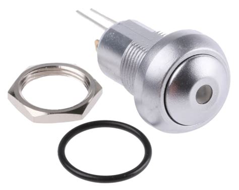 IPR1SAD0LOG105 APEM APEM Illuminated Push Button Switch Latching Panel Mount 12 9mm Cutout