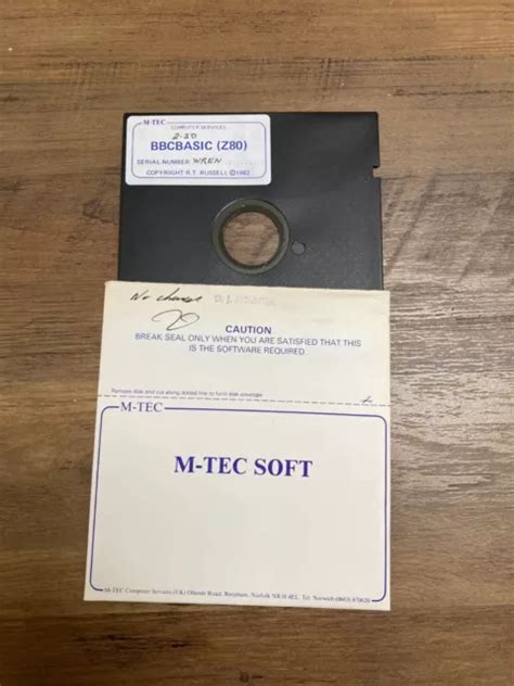 Floppy Disk Vintage M Tec Soft Bbcbasic Z80 525 Pollici Eur 1401 Picclick It