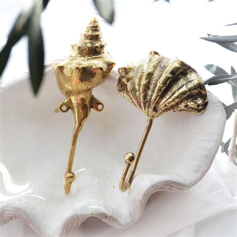 Brass Clam Shell Wall Hook Brass Wall Hook Wall Hooks Brass Crown Brass Clam Shell Wall Hook Brass Wall Hook Wall Hooks Brass Crown