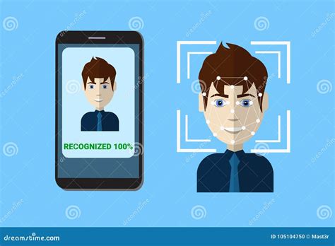 Biometric Scanning System Of Control Protection Smart Phone Scan User