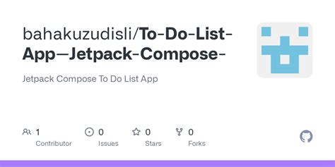 GitHub Bahakuzudisli To Do List App Jetpack Compose Jetpack Compose To Do List App