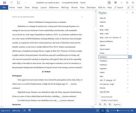 Dr Paper Help Using Styles To Correctly Format Headings Quotes And The Body Of The Paper