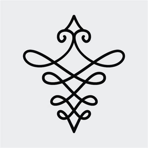 꽃 문신 장식 그림 프리미엄 벡터