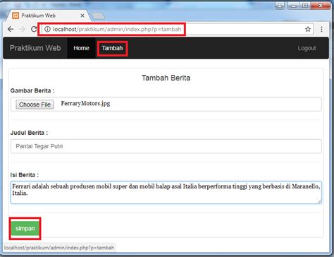 teknik informatika tutorial membuat perintah update crud