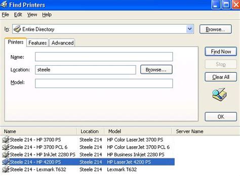 Connect To Network Printer In Windows XP