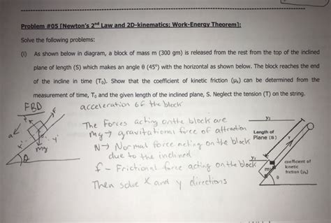 Solved Problem 05 [newtons 2nd Law And 2d Kinematics