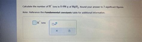 Solved Note Reference The Fundamental Constants Table For