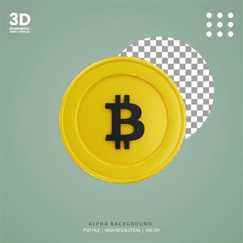 Premium Psd 3d Render Crypto Coin Bitcoin Gold