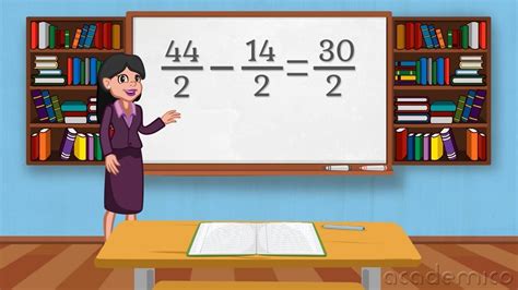 Изваждане на обикновени дроби Математика 5 клас Academico Youtube