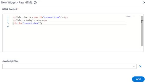 Example Custom JavaScript In Page Builder
