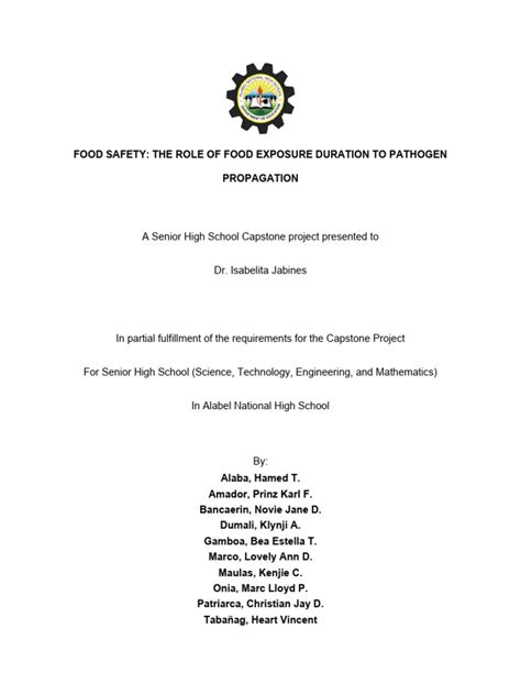 Capstoneproject Foodsafety Pdf Foodborne Illness Food Safety