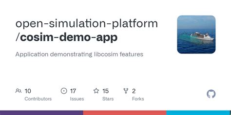 GitHub Open Simulation Platform Cosim Demo App Application Demonstrating Libcosim Features