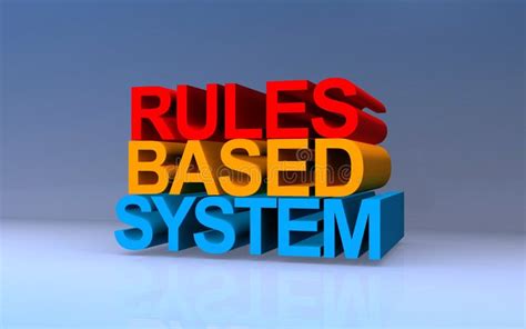 Rules Based System On Blue Stock Illustration Illustration Of