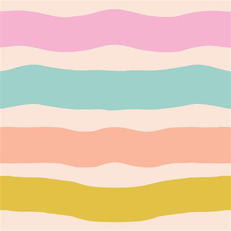 Abstract Bold Striped Patter Vector Seamless Pattern With Hand Drawn Horizontal Lines