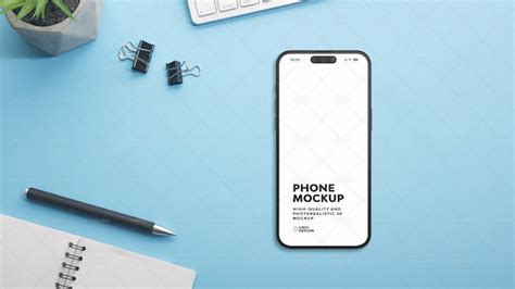 Office Flat Lay Phone Mockup Graphics Motion Array