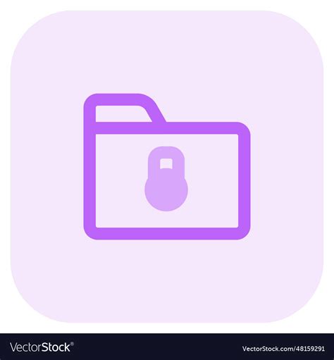 Folder Locked For Maintaining Data Privacy Vector Image