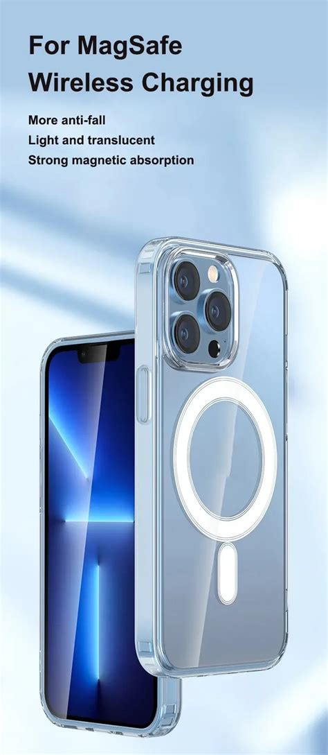 Прозрачный Магнитный Круглый Чехол Для Magsafe, Совместимый С iPhone 15 ...