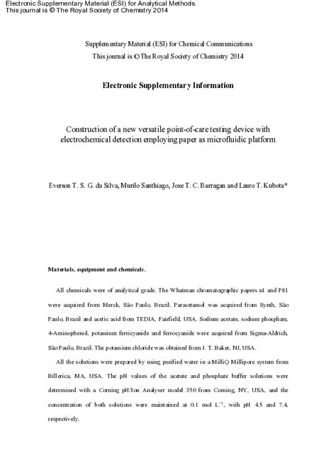 Pdf Construction Of A New Versatile Point Of Care Testing Device With Electrochemical